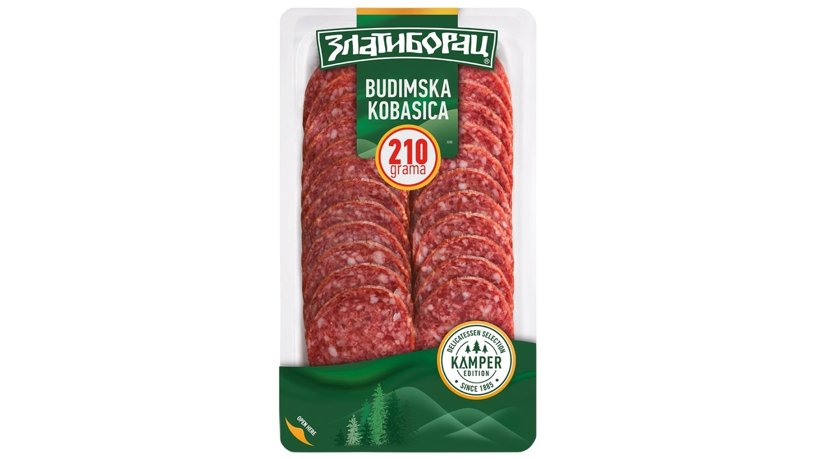 ZLATIBORAC Budimska kobasica kamper slajs 210g - Cenoteka