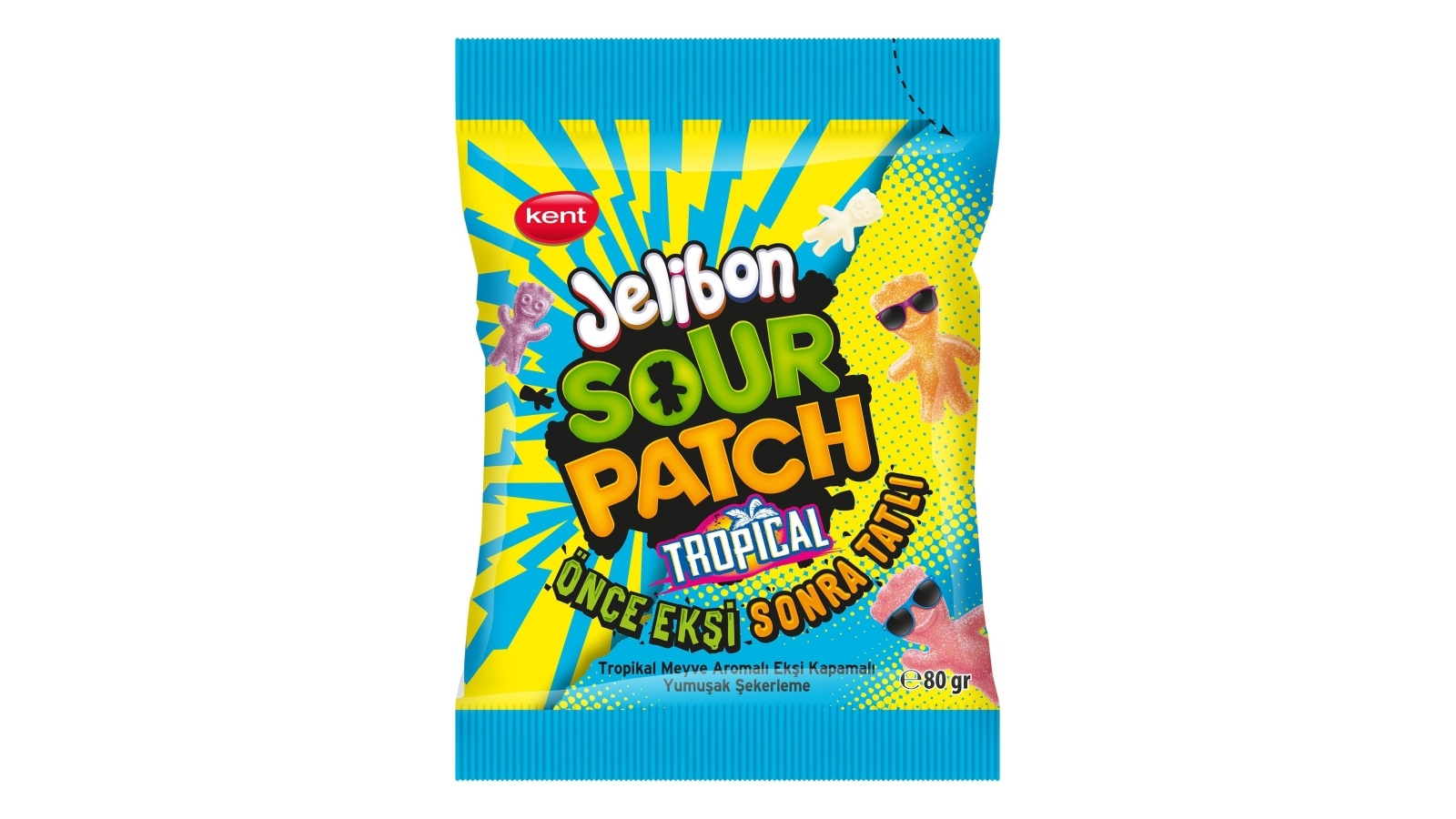 Gumene bombone KENT sour patch tropical 80g - Cenoteka