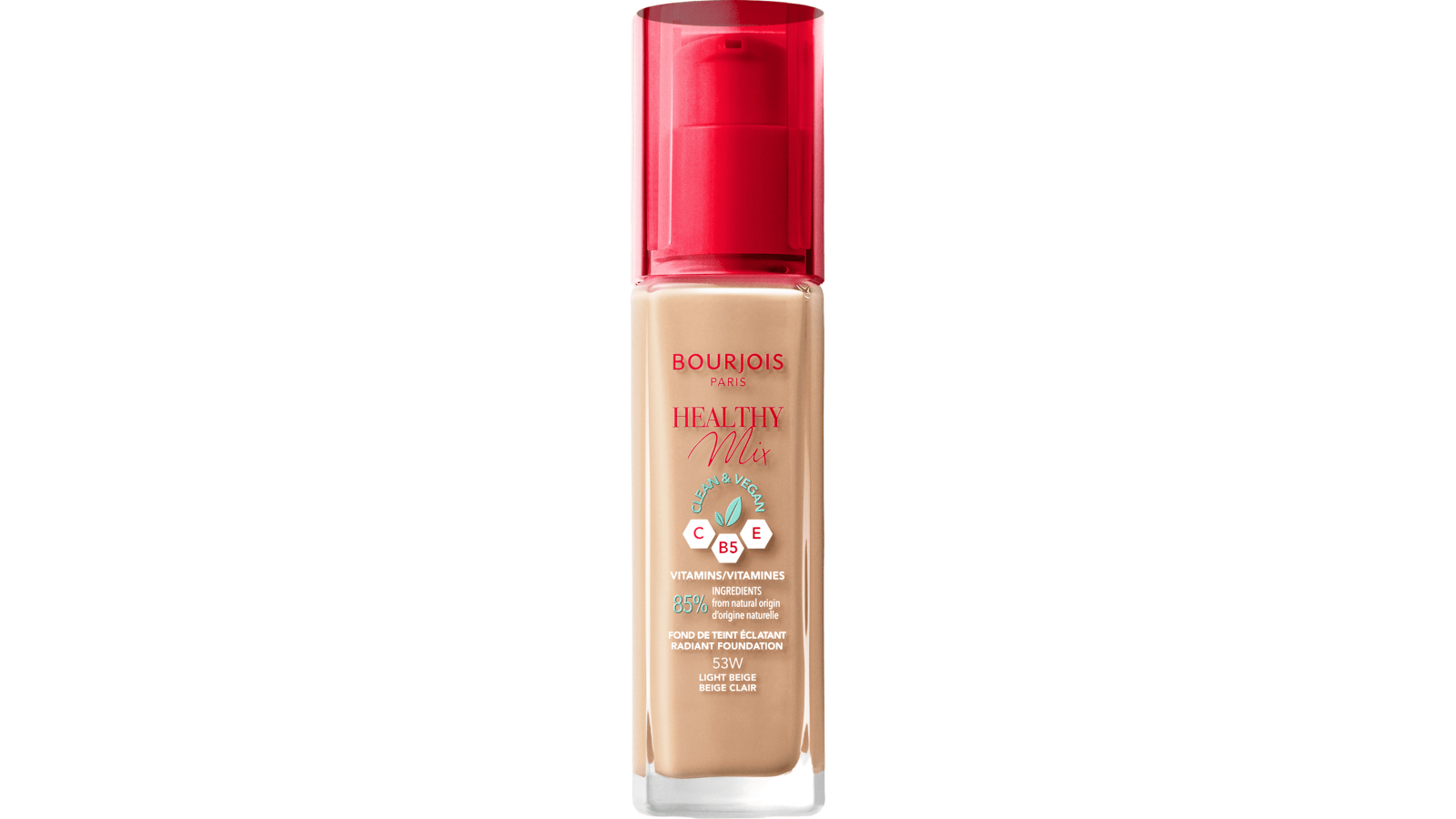 BOURJOIS Healthy mix vegan tečni puder 53 light beige - Cenoteka