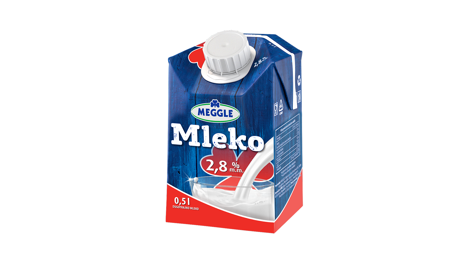 Dugotrajno mleko MEGGLE 2,8%mm 500ml - Cenoteka