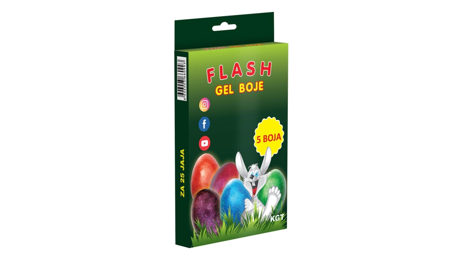 Gel flesh metalizirane boje za jaja KGT 5kom - Cenoteka