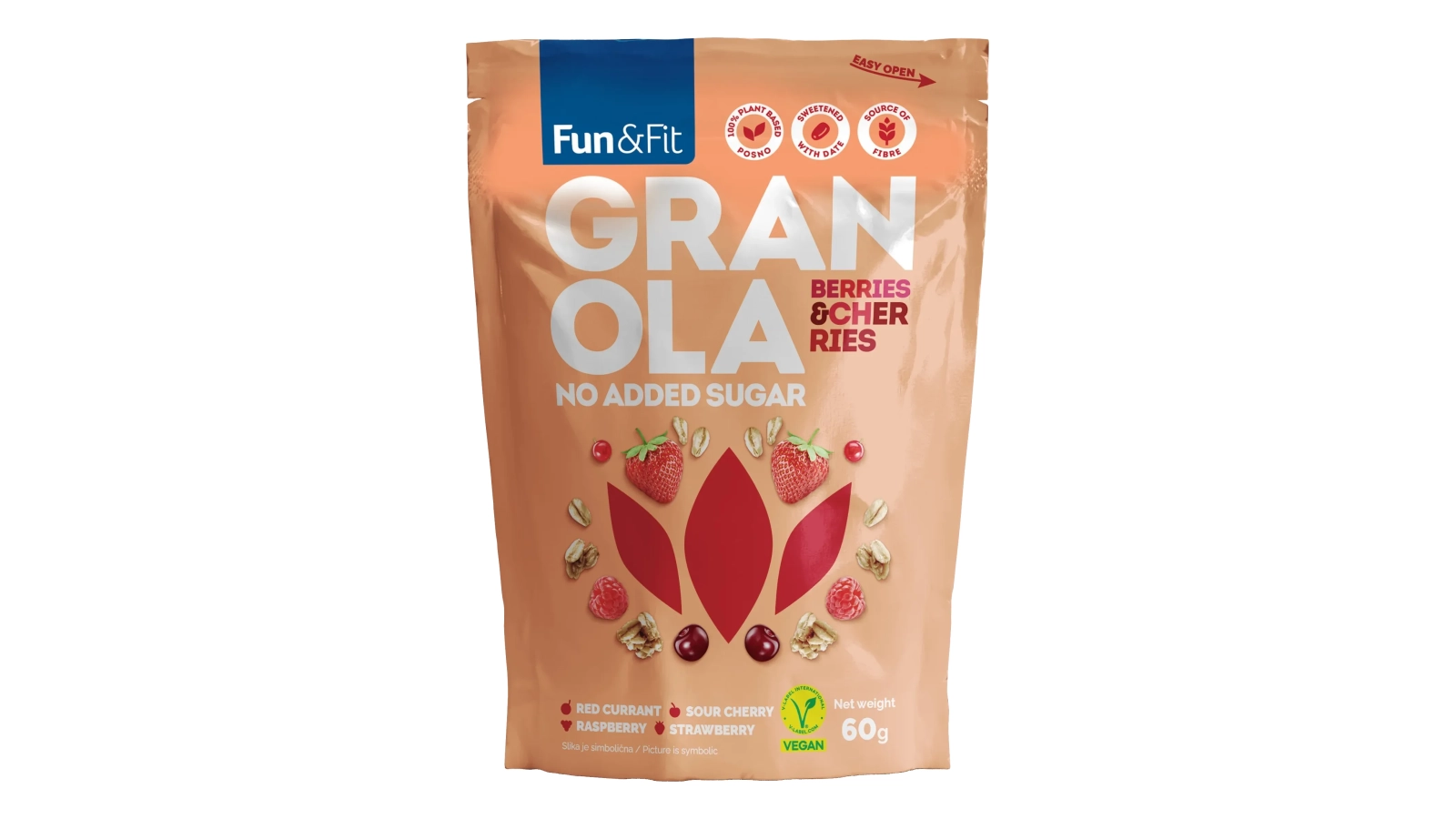 FUN&FIT Granola crveno voće 60g - Cenoteka