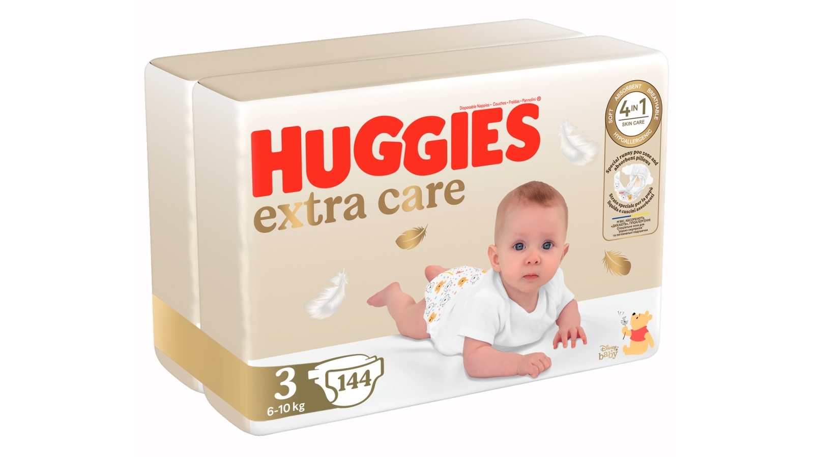 HUGGIES pelene Extra care 3 144kom - Cenoteka