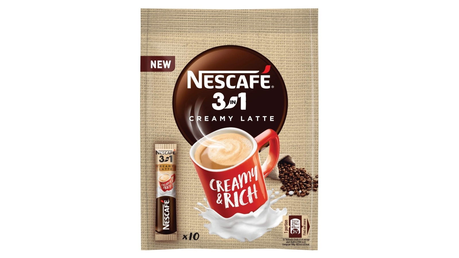 Instant kafa NESCAFE 3u1 creamy latte bag 10x15g - Cenoteka
