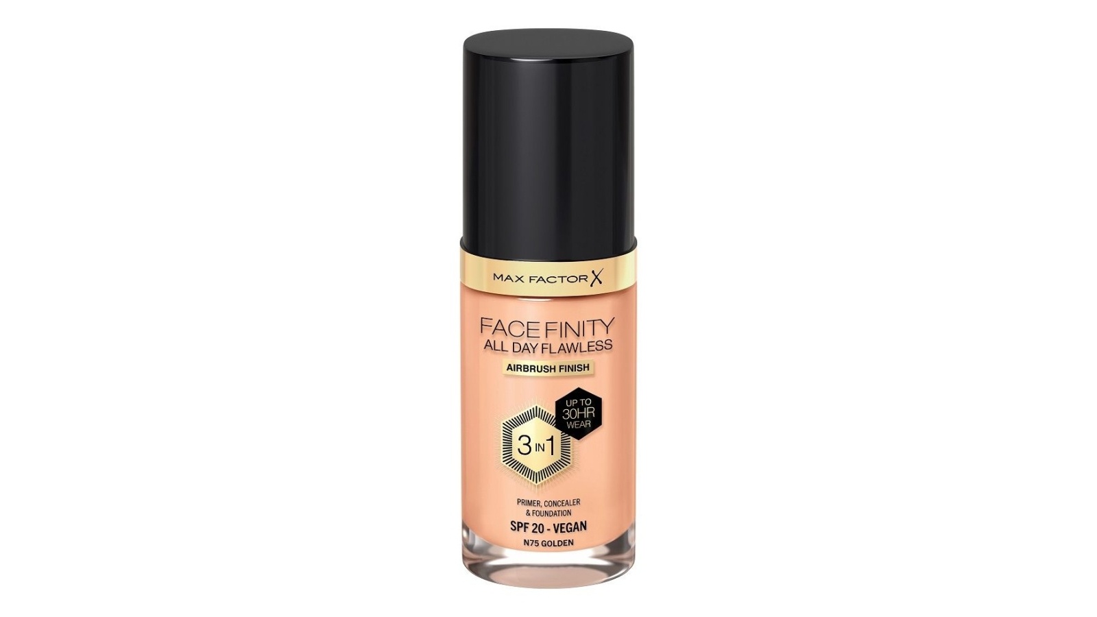 MAX FACTOR Facefinity 3in1 vegan tečni puder SPF20 75 golden - Cenoteka