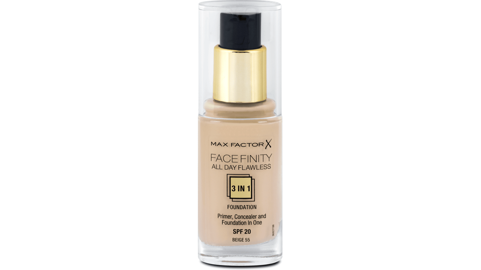 MAX FACTOR Facefinity 3u1 vegan tečni puder SPF20 55 beige - Cenoteka