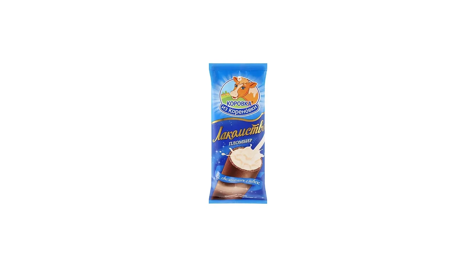 PLOMBIR sladoled vanila sa glazurom od čokolade 90g - Cenoteka