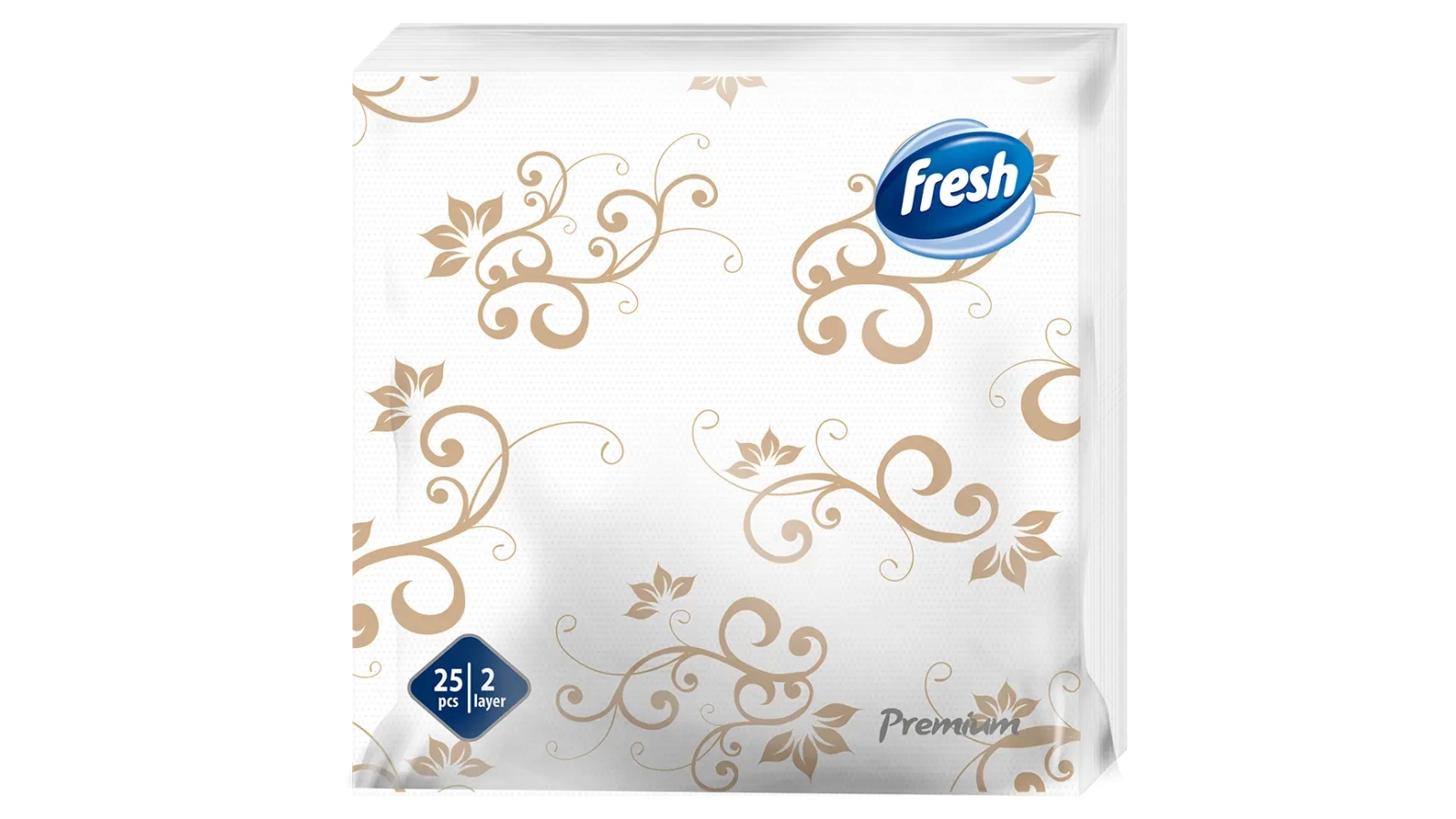 Salvete FRESH Premium dekor bele 2sloja 25kom - Cenoteka