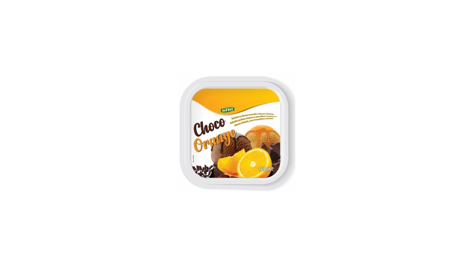 Sladoled BAŠ BAŠ choco orange 1650ml - Cenoteka