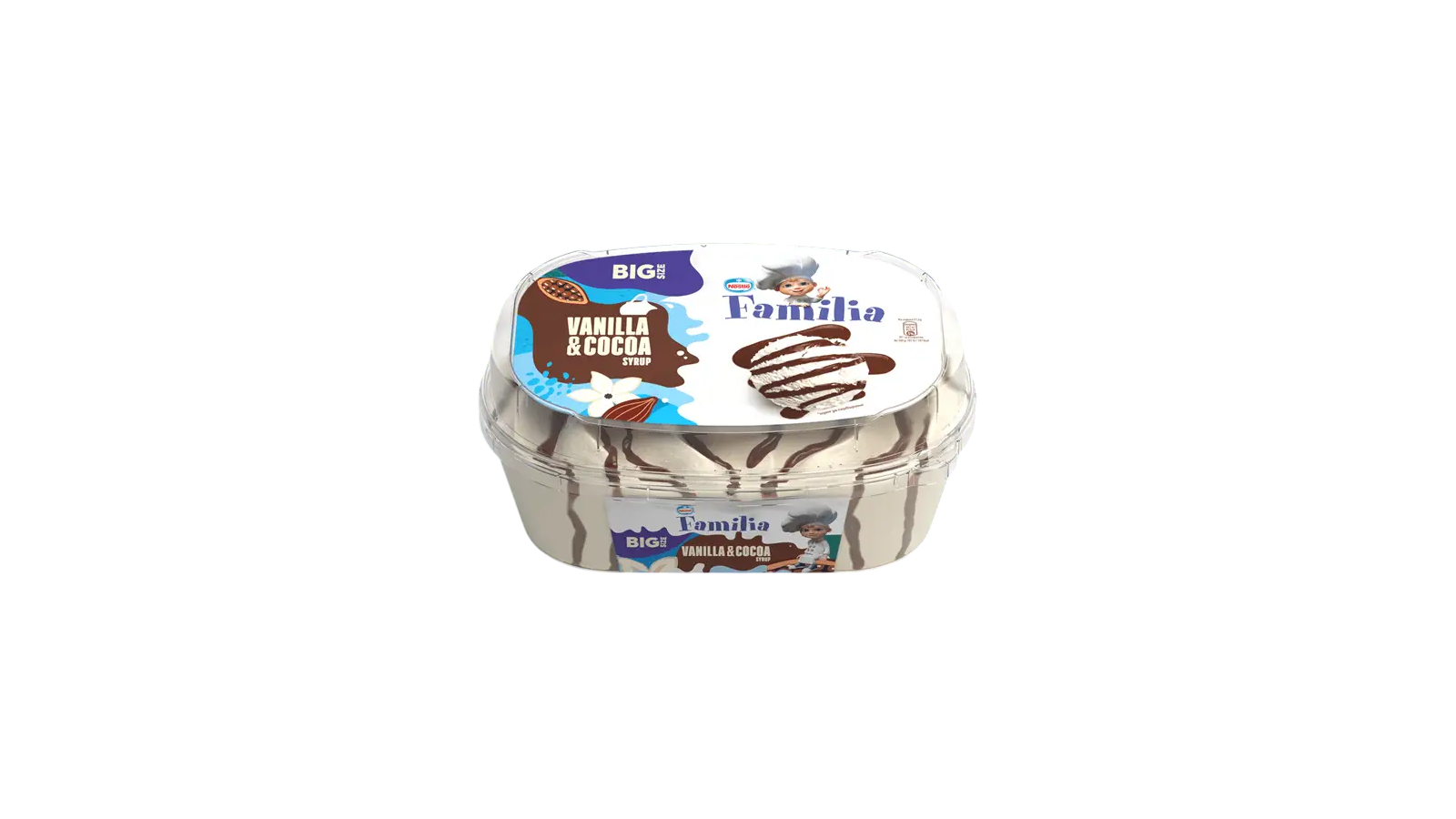 Sladoled FAMILIA vanila & cocoa sirup 900ml - Cenoteka