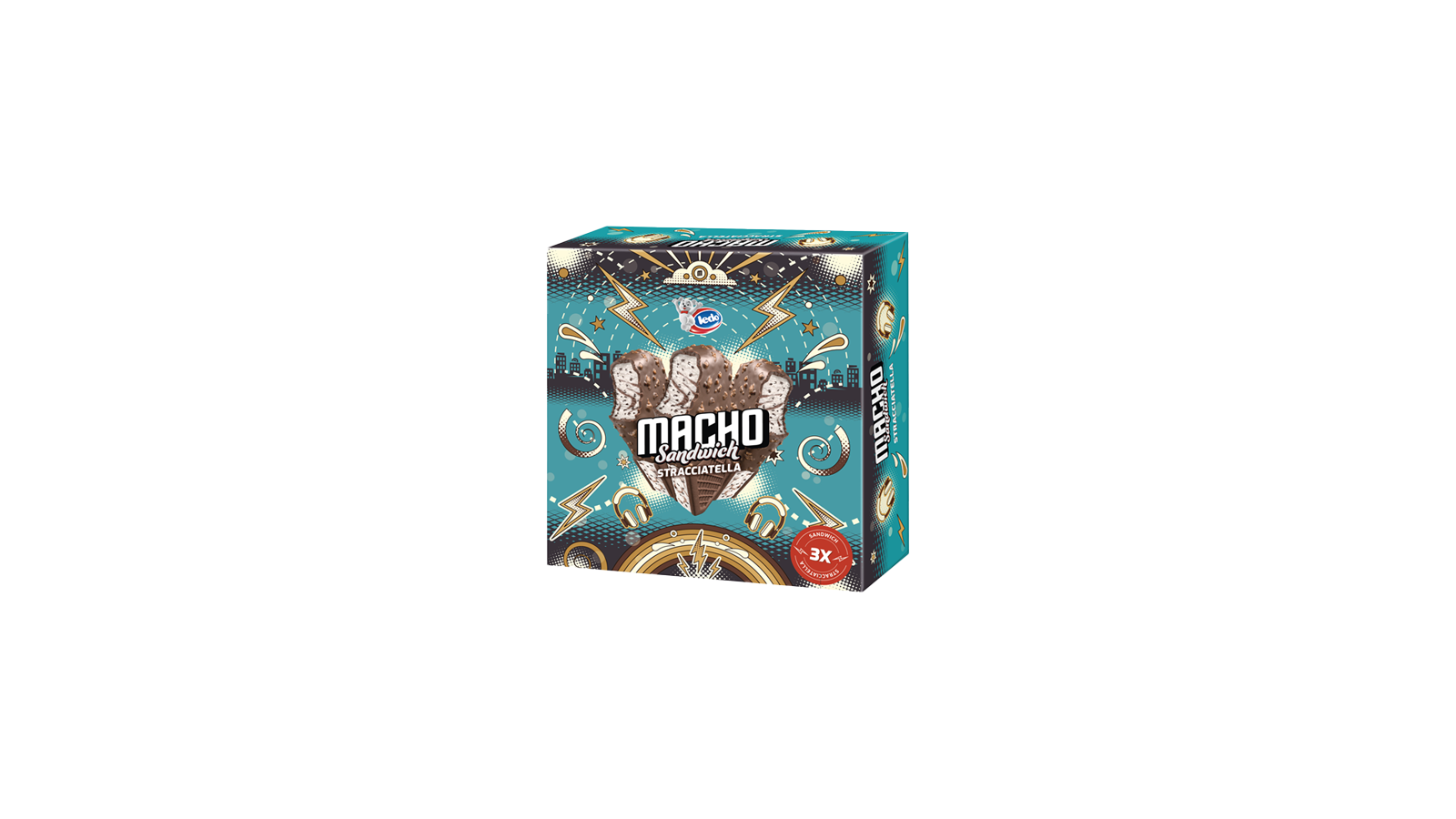 Sladoled FRIKOM Macho stracatela sendvič 3x129ml - Cene i Akcije