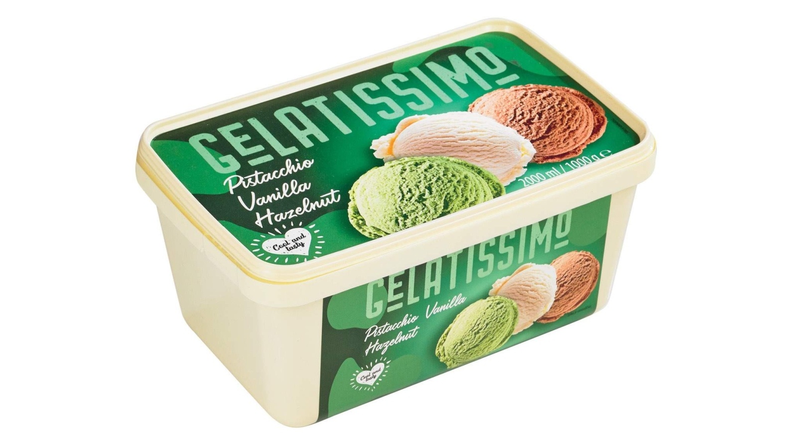 Sladoled GELATISSIMO lešnik vanila pistaći 2000ml - Cenoteka