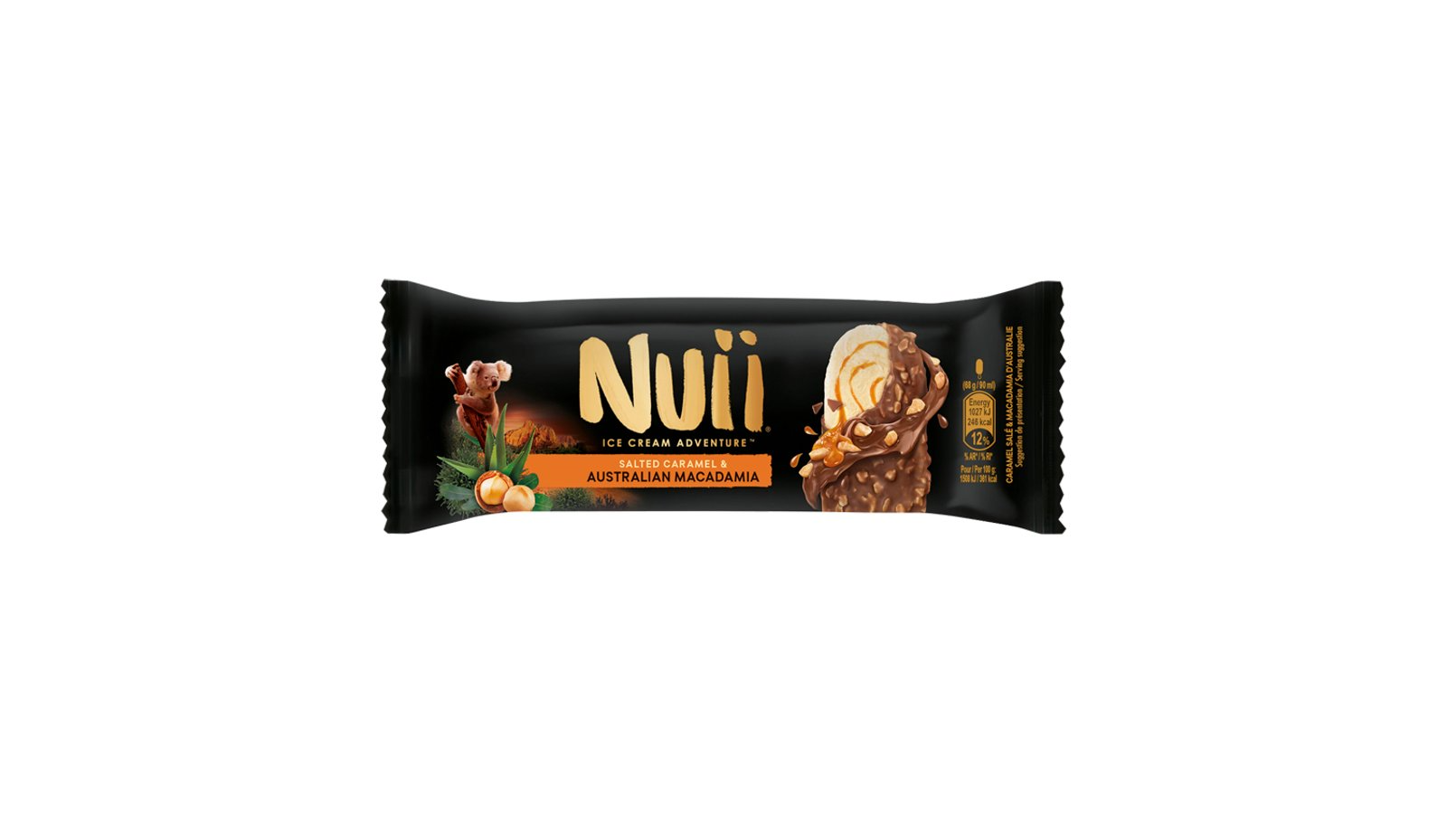 Sladoled NUII salted caramel and australian macadamia 90ml - Cene i Akcije