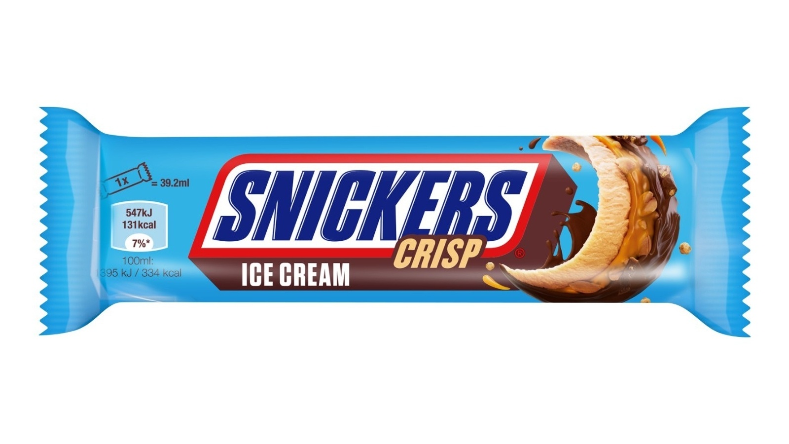 Sladoled SNICKERS Crips ice bar 34,5g - Cenoteka