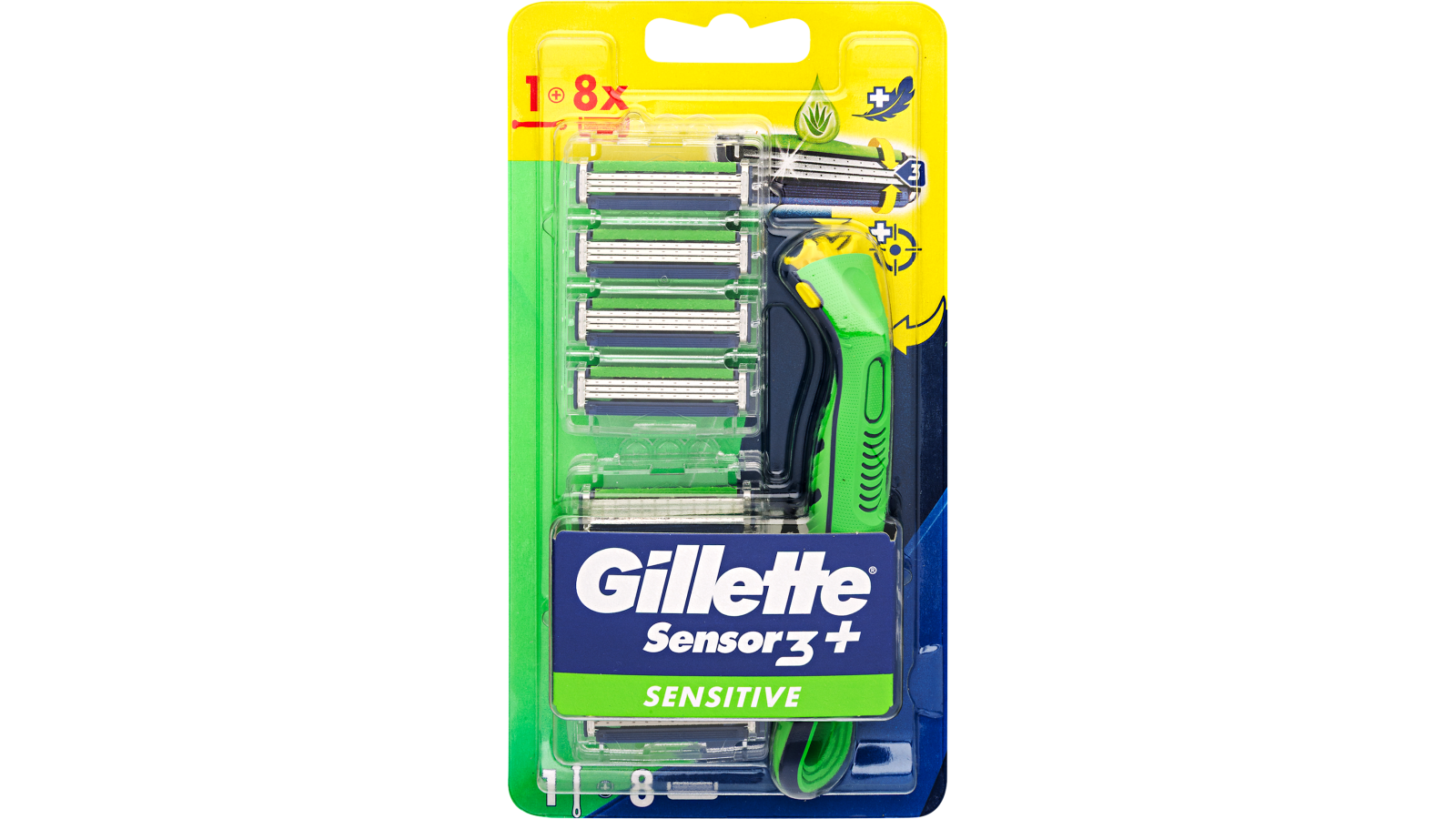 Brijač GILLETTE Sensor3+ 1kom + drška + 8 dopuna - Cenoteka