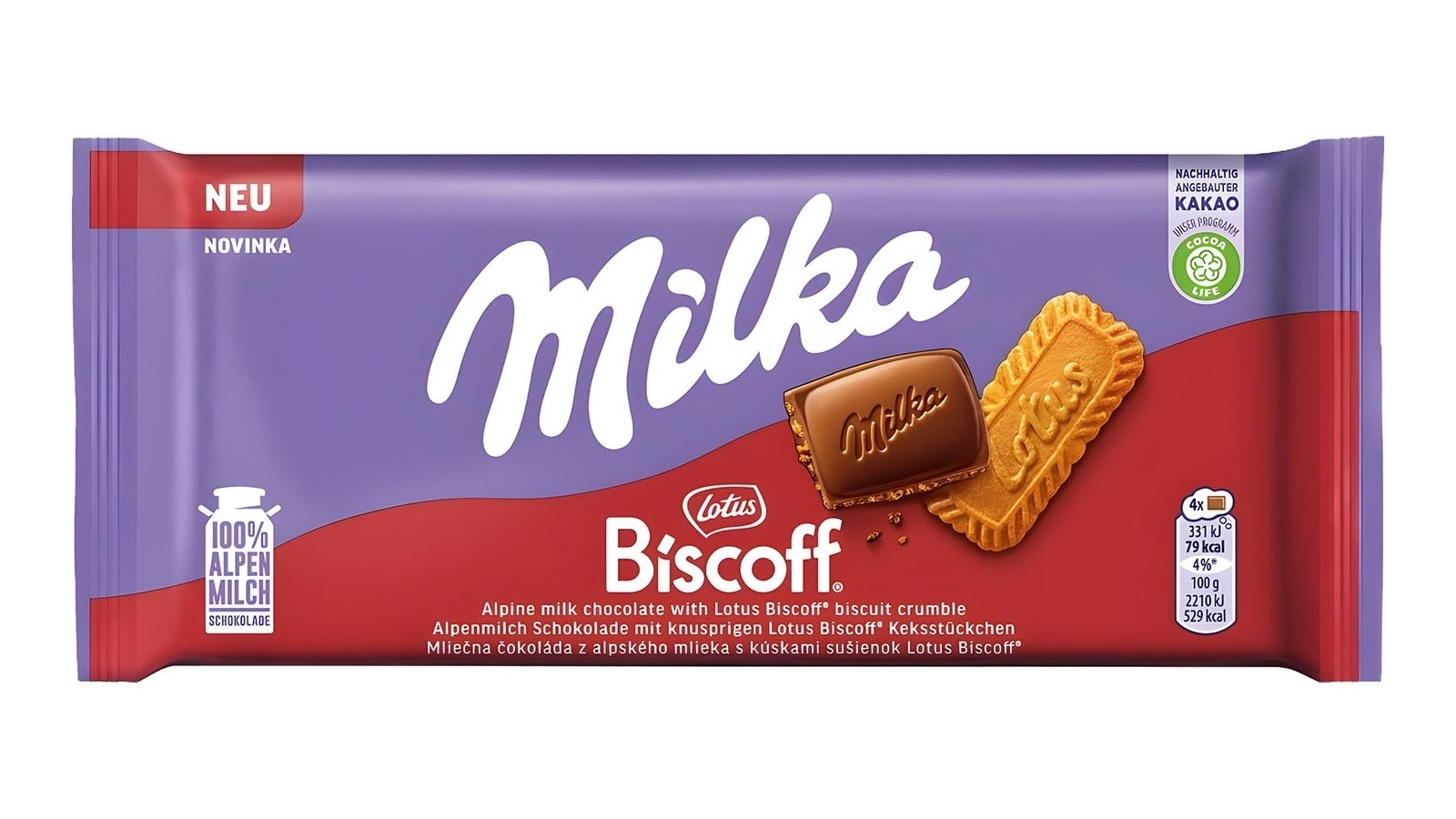 Čokolada MILKA lotus keks 90g - Cenoteka