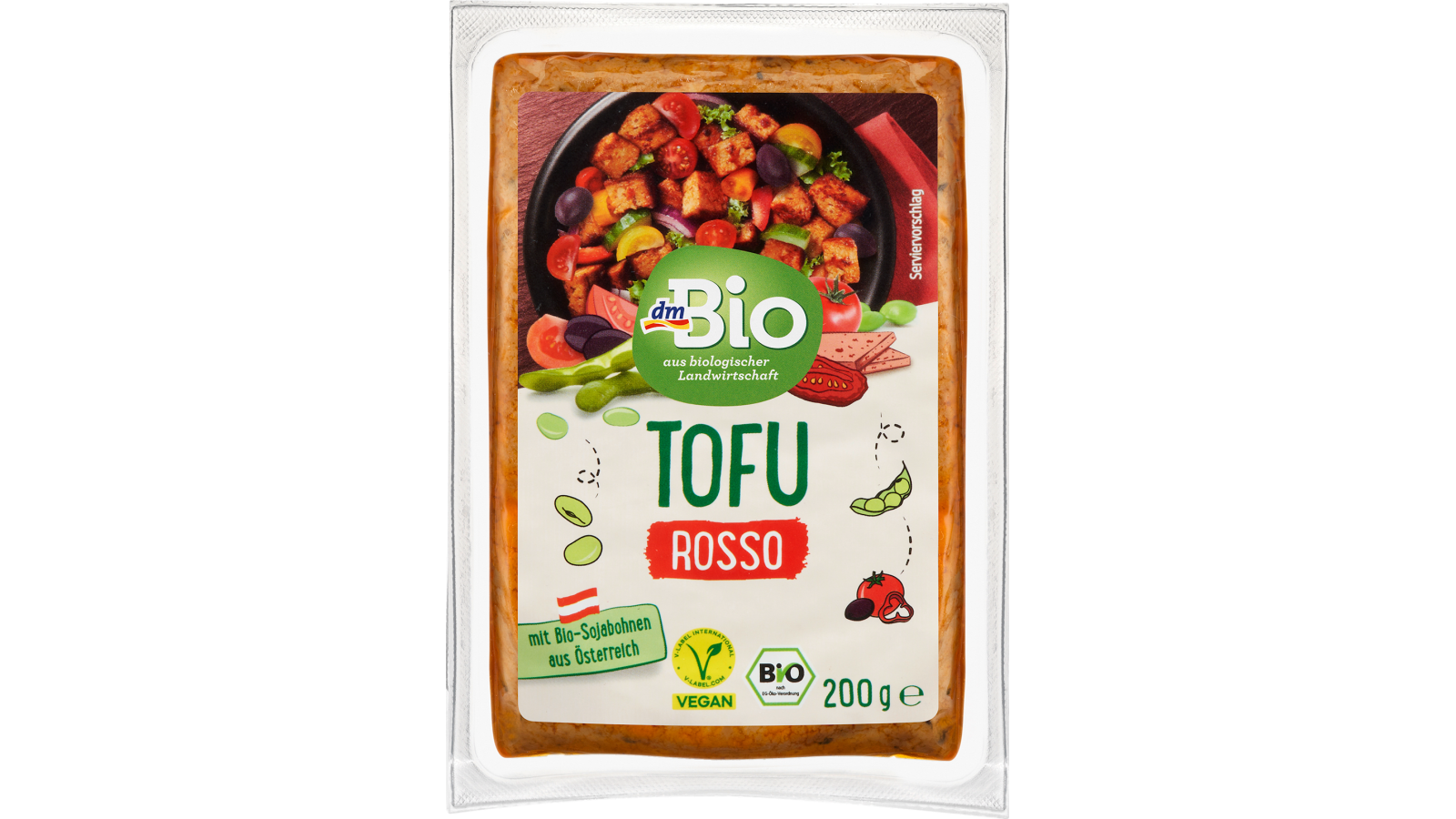 DM BIO Rosso tofu sir sa paradajzom i maslinama 200g - Cenoteka