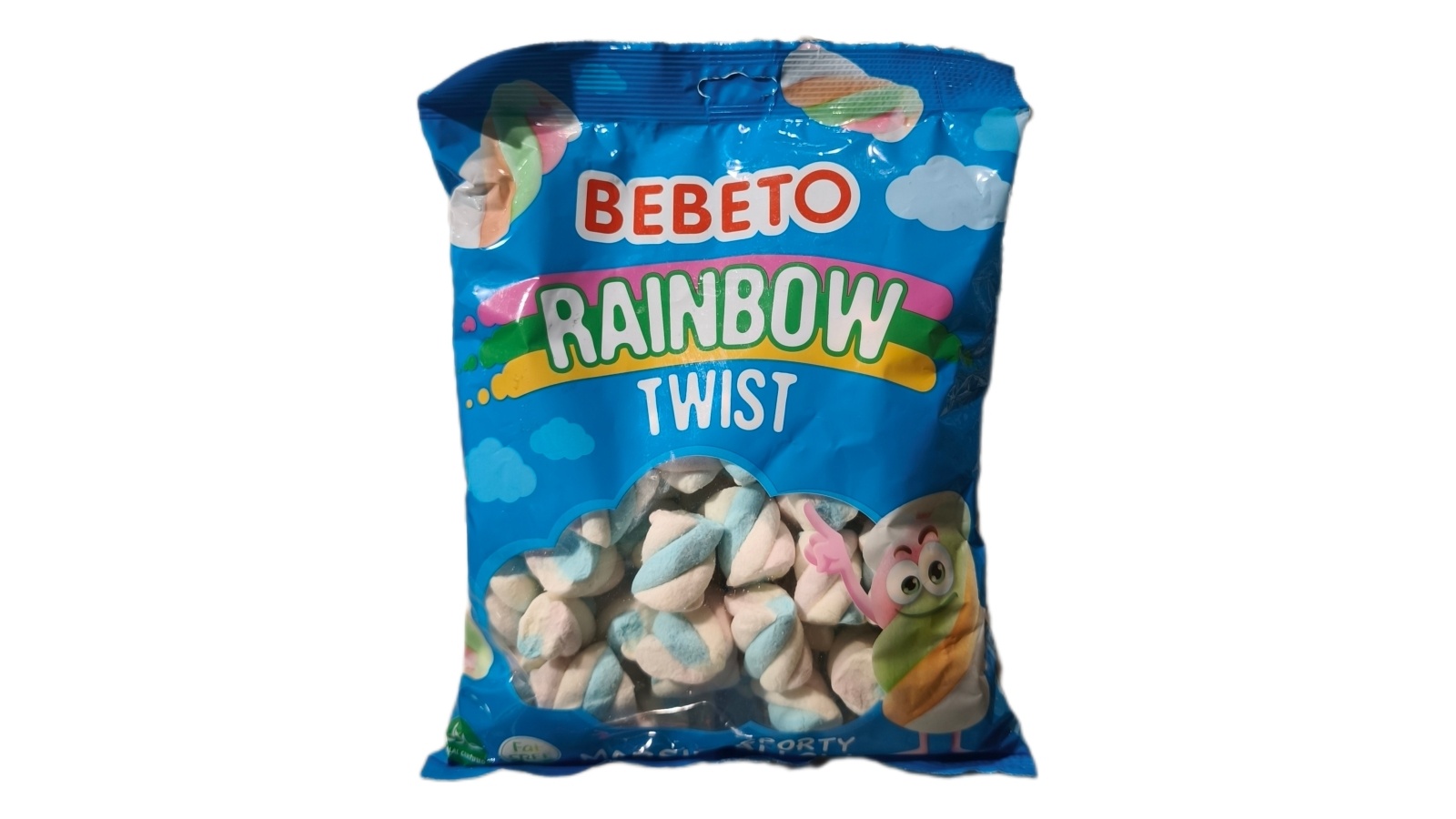 Gumene bombone BEBETO marshmallow rain twist 250g - Cenoteka