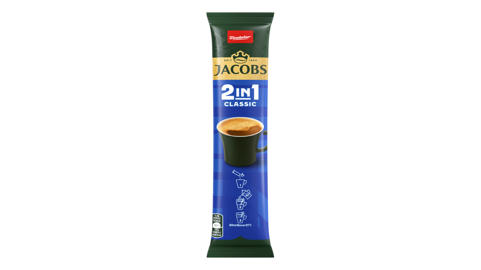 Instant kafa JACOBS 2u1 12,4g - Cenoteka
