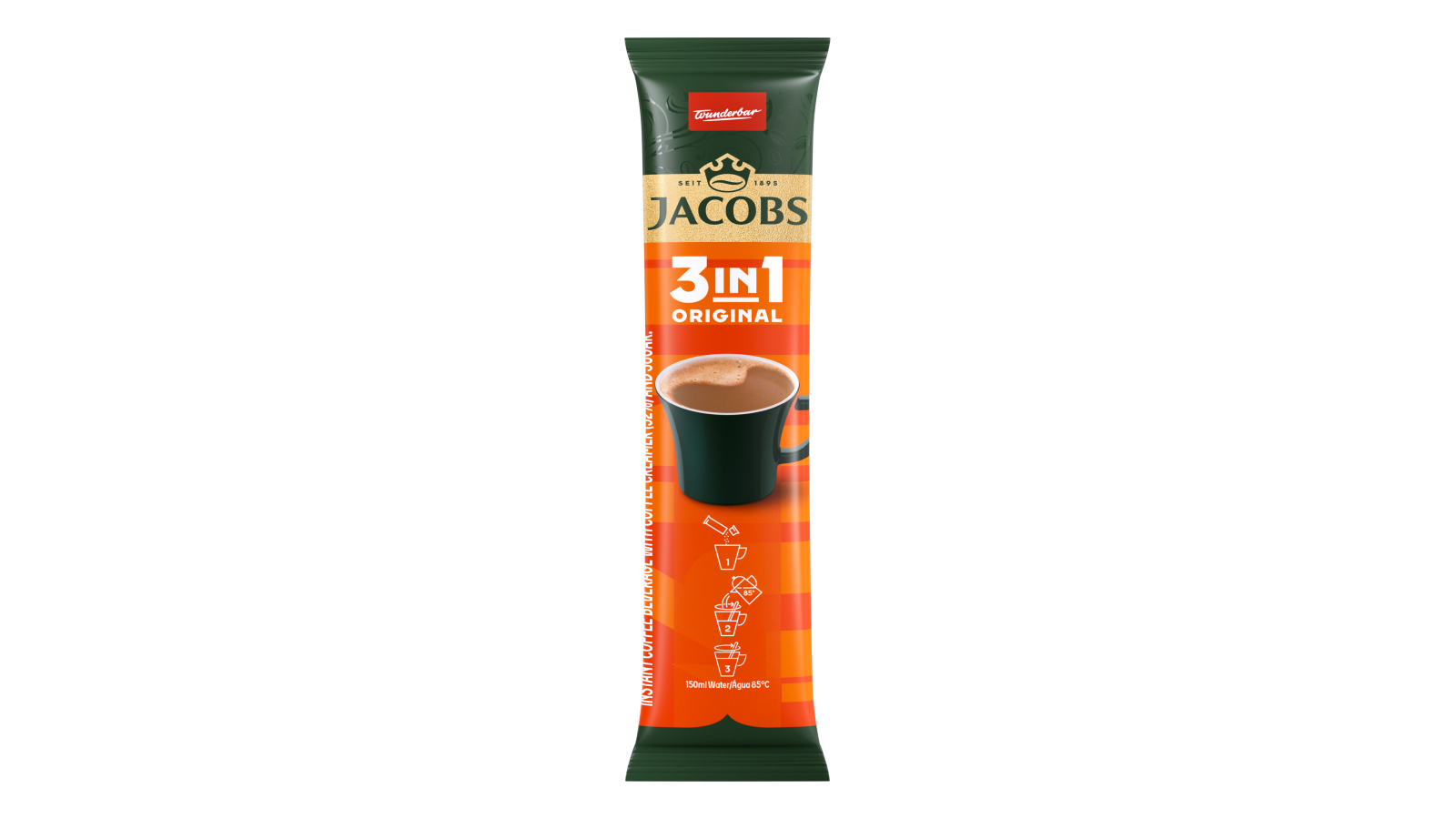 Instant kafa JACOBS Original 3u1 15,2g - Cenoteka