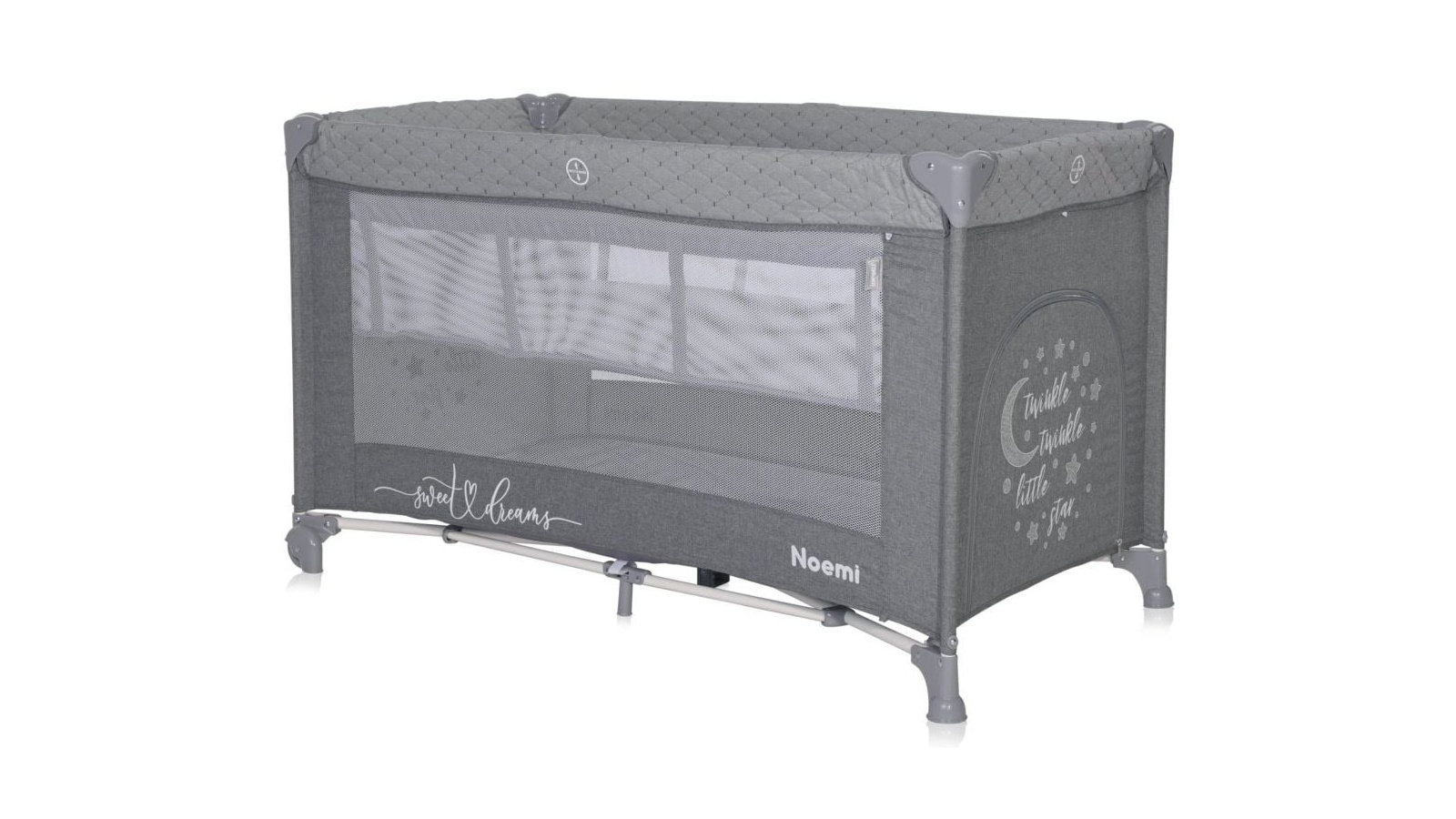 LORELLI BERTONI prenosivi krevetac 2 nivoa Noemi cool grey star - Cenoteka