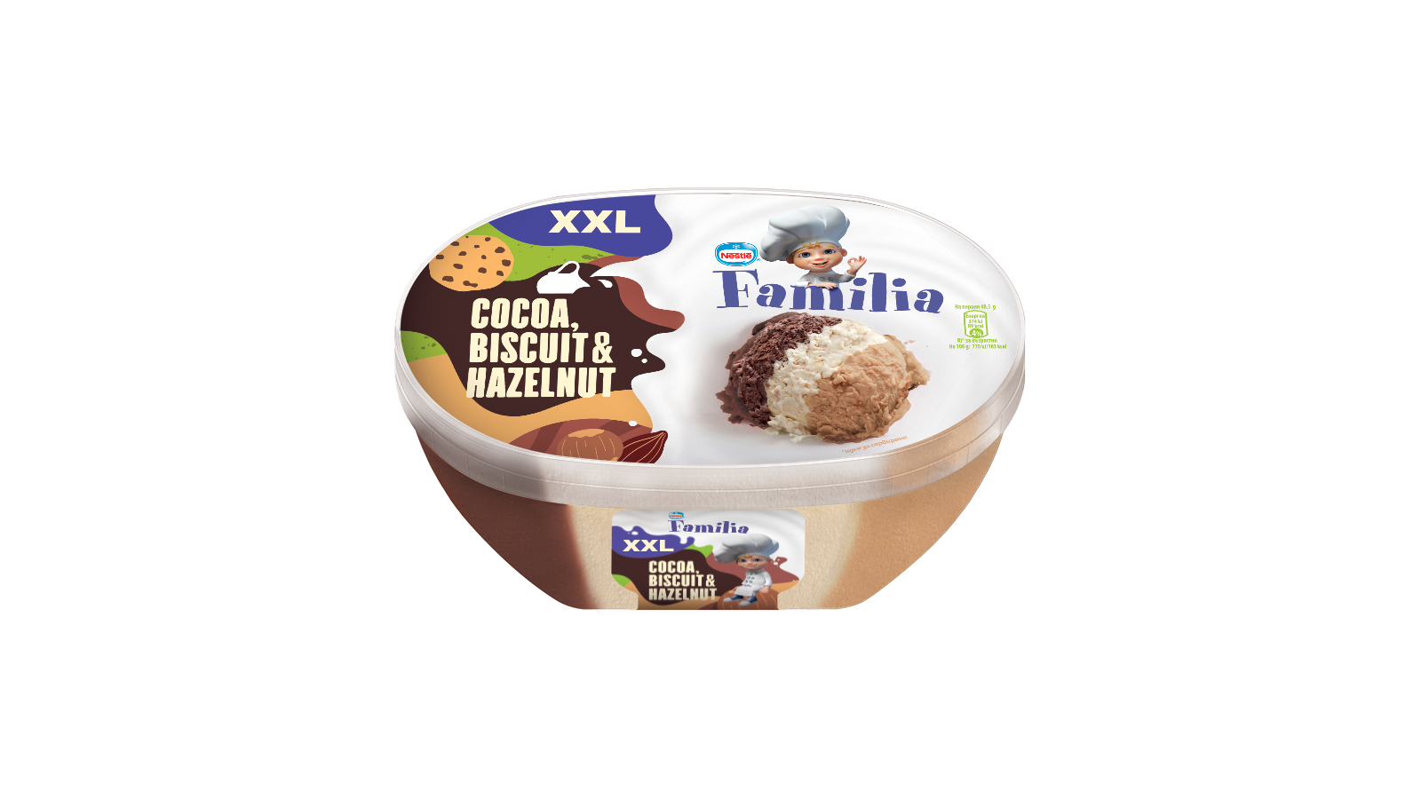 Sladoled FAMILIA 3in1 choco 900ml - Cenoteka