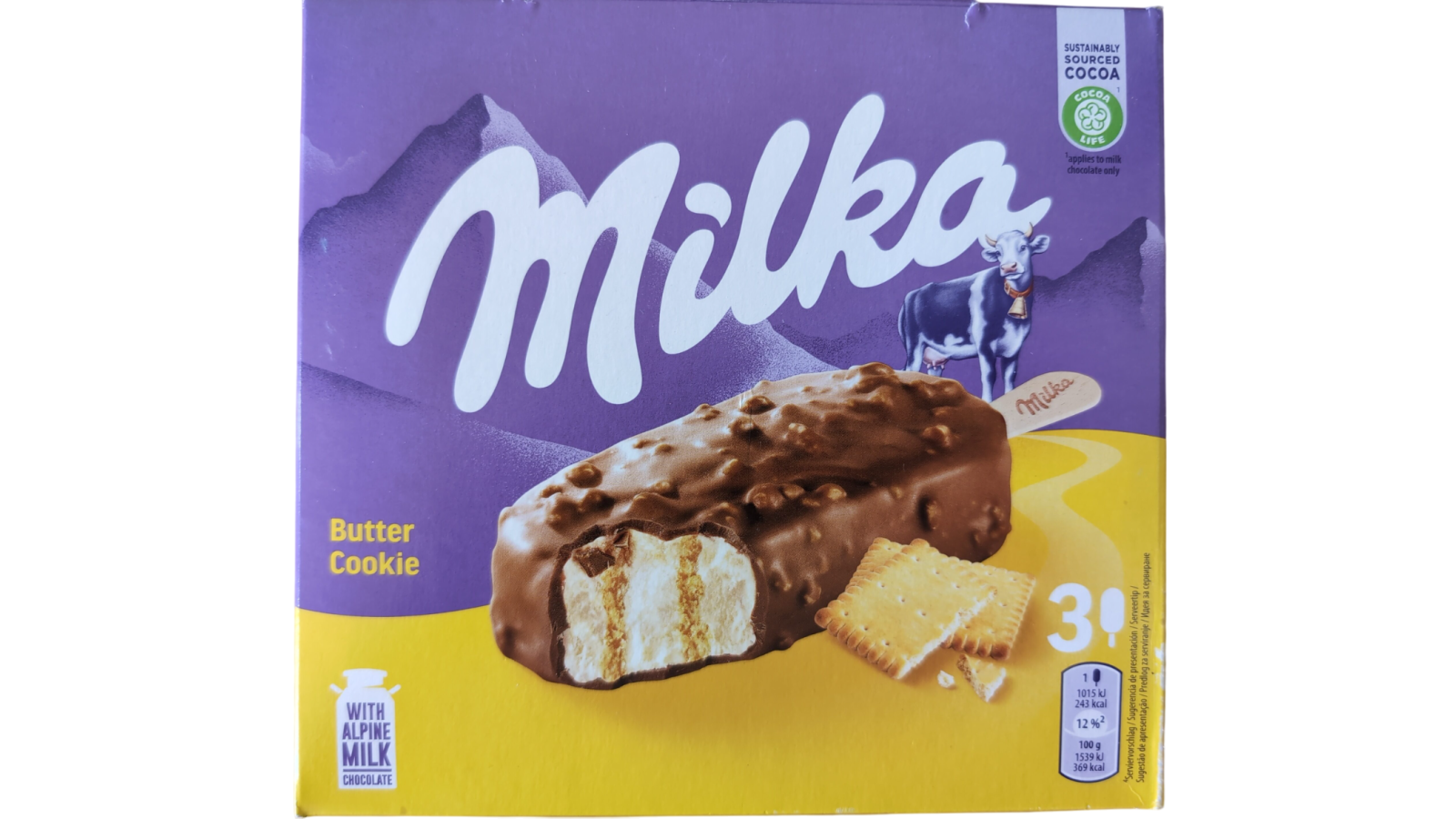 Sladoled MILKA butter cookie multipack 3x90ml - Cenoteka