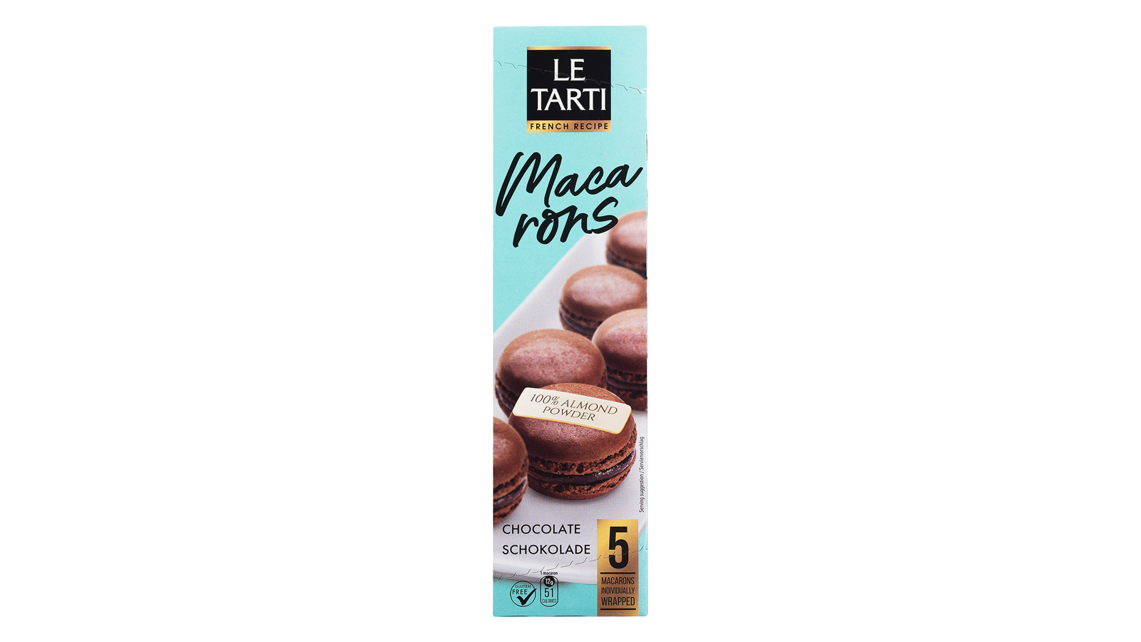 Biskvit LE TARTI Macarons čokolada 60g - Cenoteka