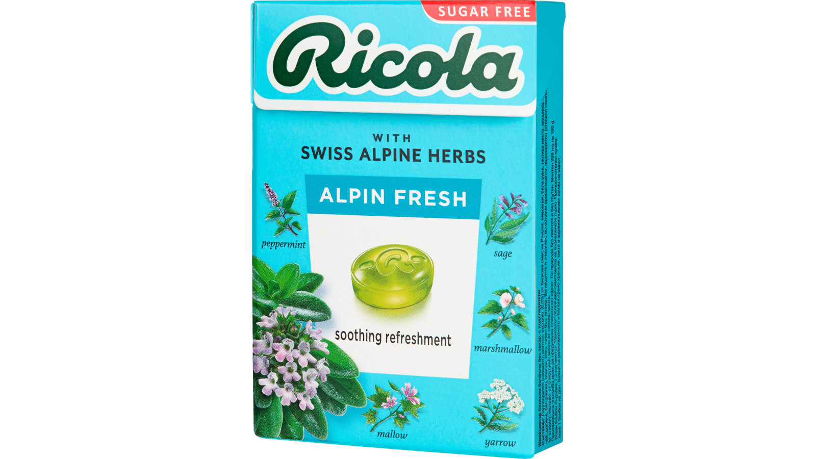 Bombone RICOLA Alpin fresh bez šećera 40g - Cenoteka