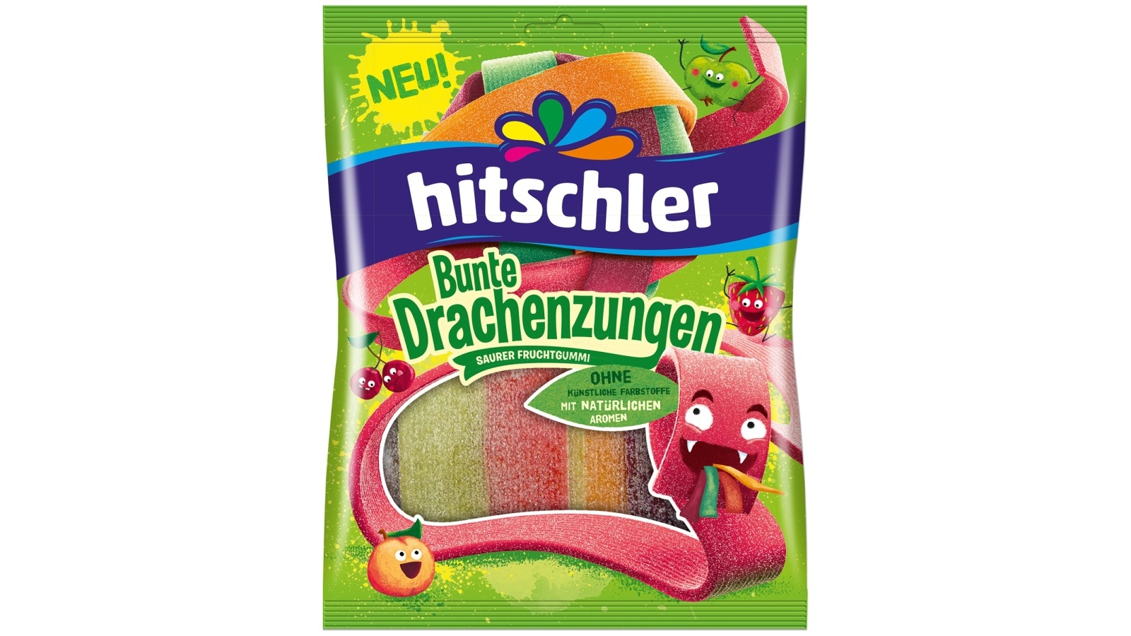 Gumene bombone HITSCHIES zmajevi ježići kis mix 125g - Cenoteka