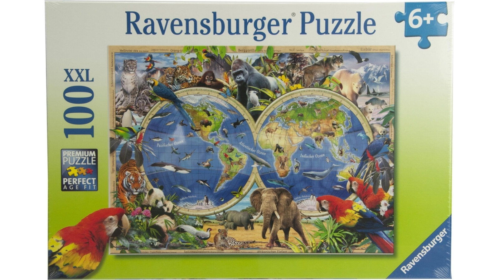 Puzzle Mapa sveta sa životinjama RAVENSBURGER - Cene i Akcije