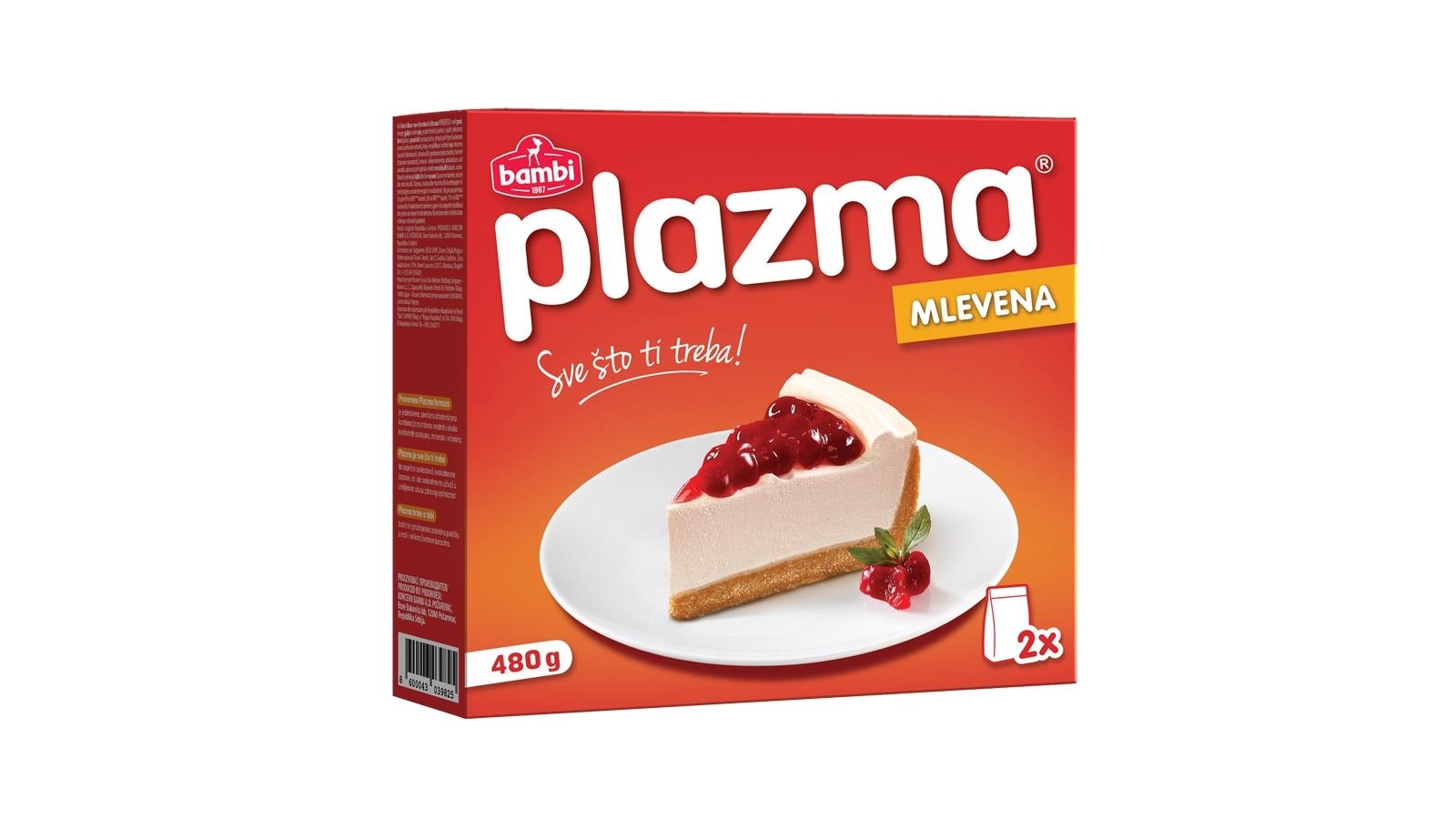 Keks Bambi PLAZMA Mlevena 480g - Cene i Akcije