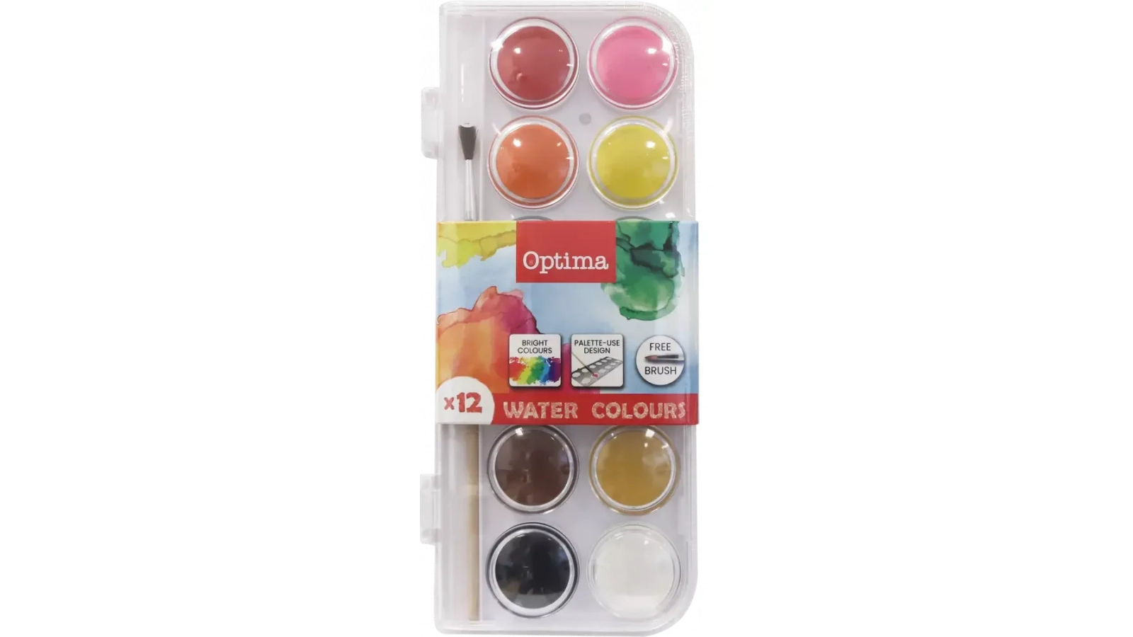 Vodene bojice OPTIMA 12x28ml - Cenoteka