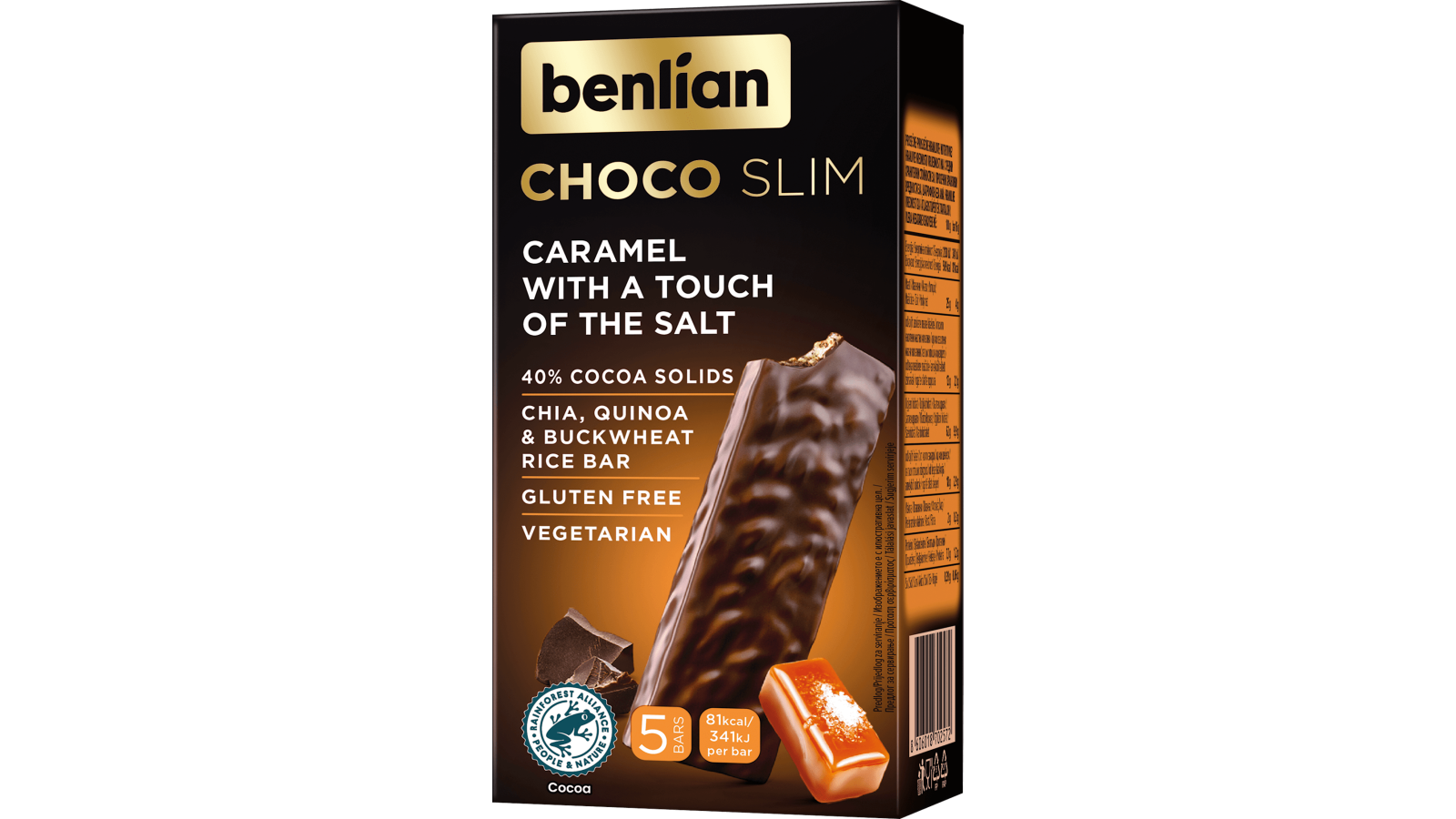 Štanglica BENLIAN Choco slim čokoladna slana karamela 80g - Cenoteka