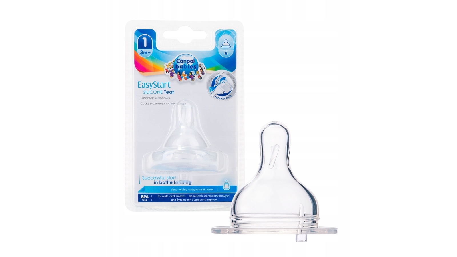 CANPOL BABIES Easy Start silikonska cucla spor protok 21/720 - Cenoteka