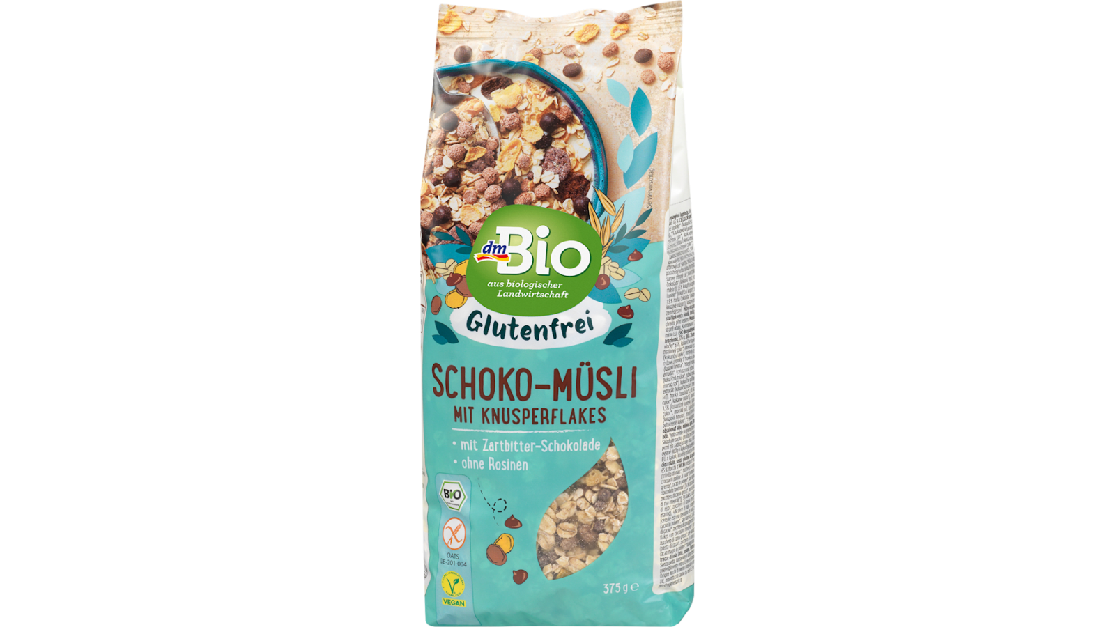 Musli DM BIO čokoladni bez glutena 375g - Cenoteka