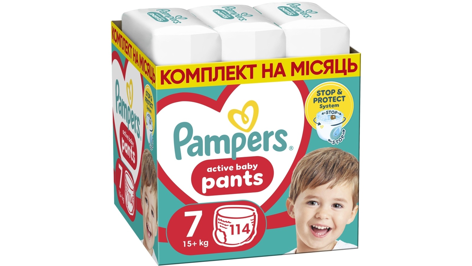 PAMPERS pelene pants monthly pack MSB 7 114kom - Cenoteka