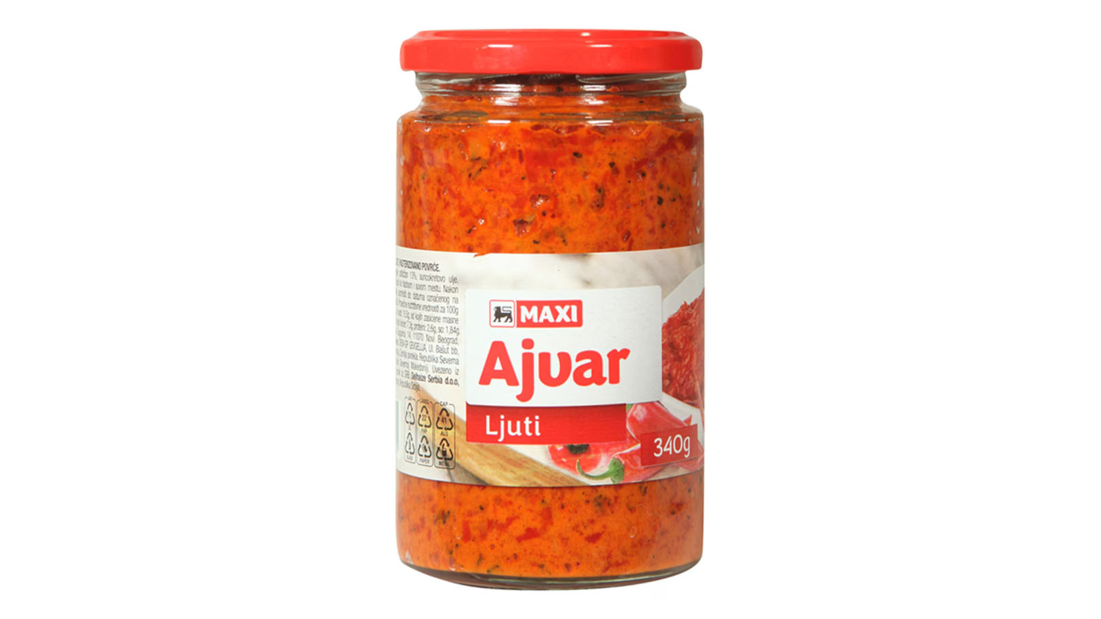 Ajvar MAXI ljuti 340g - Cenoteka