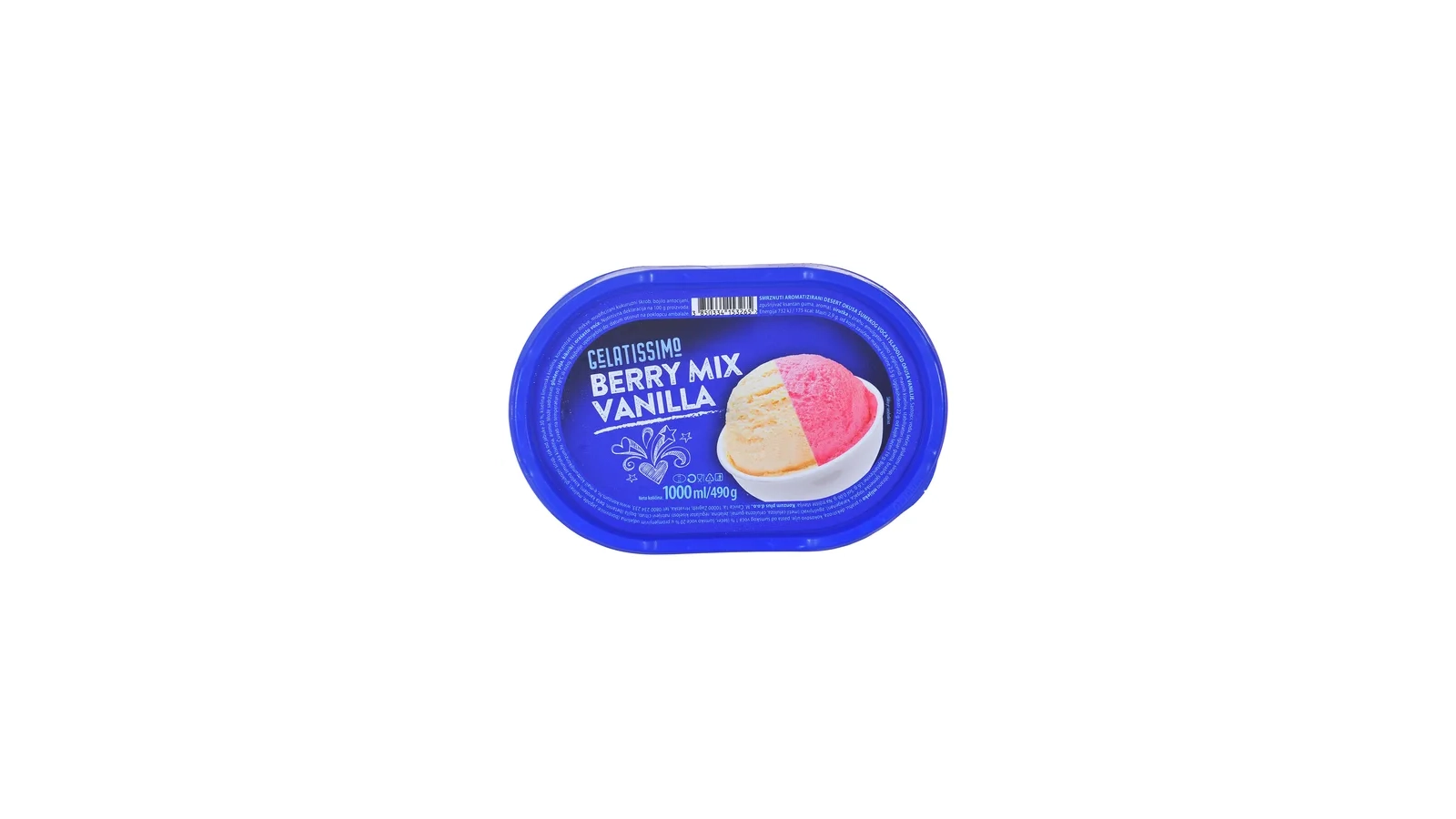 Sladoled GELATISSIMO vanila šumsko voće 1000ml - Cenoteka