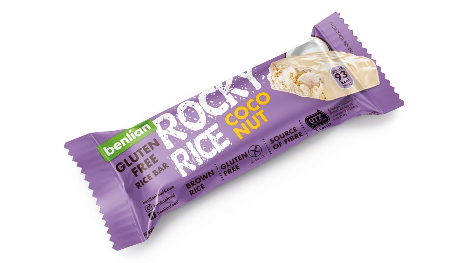 Štanglica BENLIAN Rocky rice kokos 18g - Cenoteka