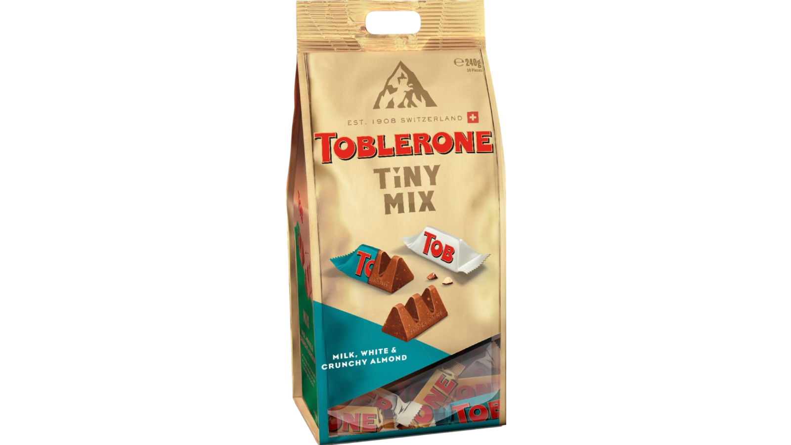 Čokoladica TOBLERONE Tiny mix milk white crunchy almond 240g - Cene i ...