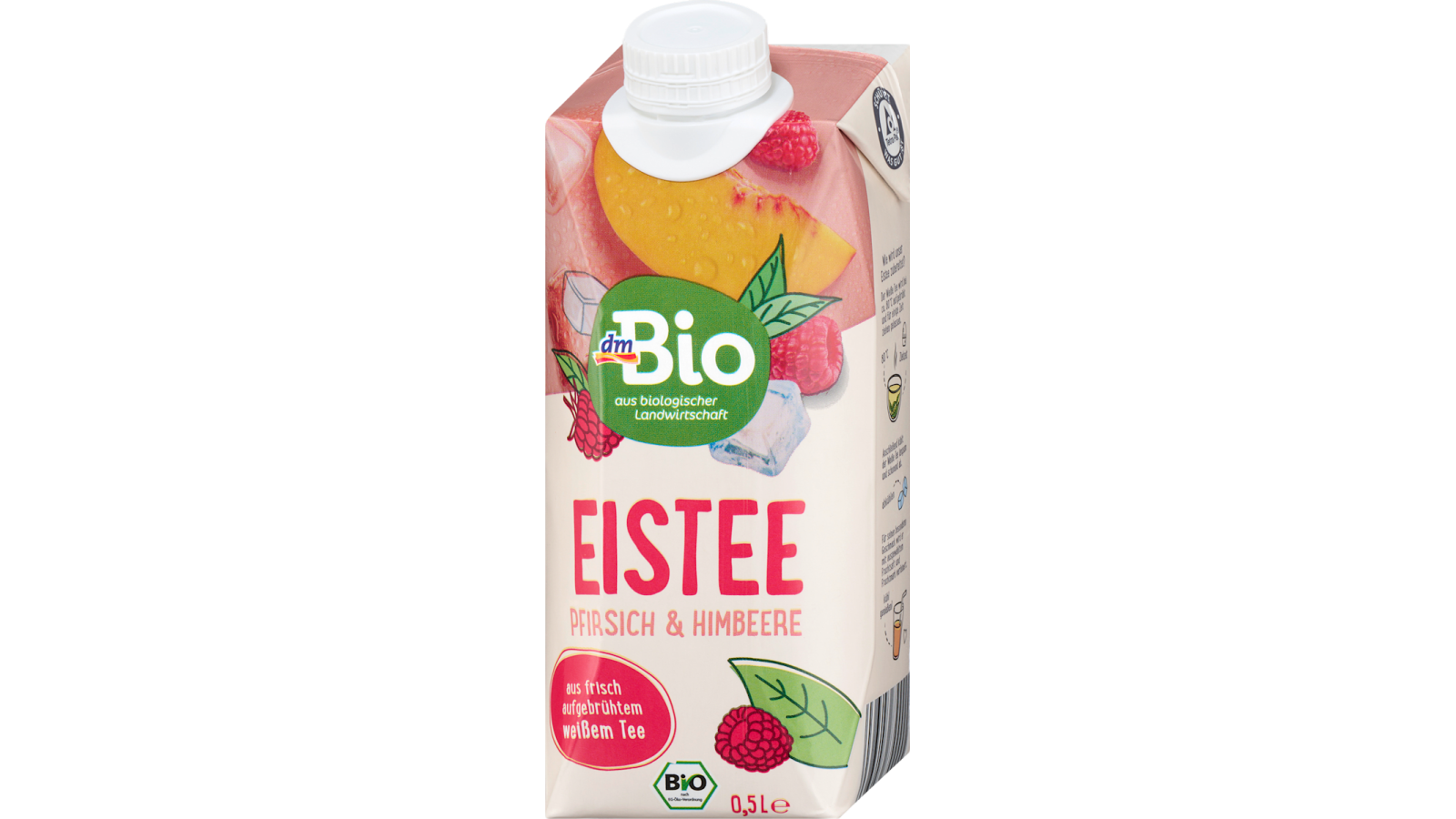 Ledeni čaj DM BIO malina i breskva 500ml - Cenoteka