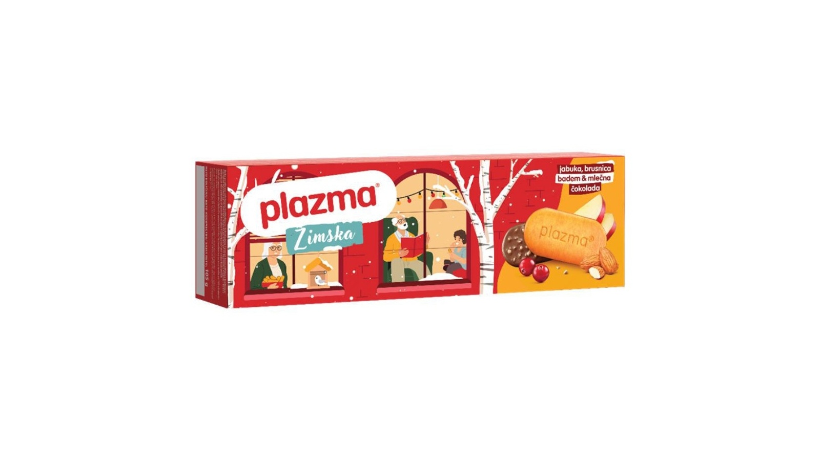 Keks PLAZMA Zimska jabuka, brusnica i čokolada 105g - Cene i Akcije