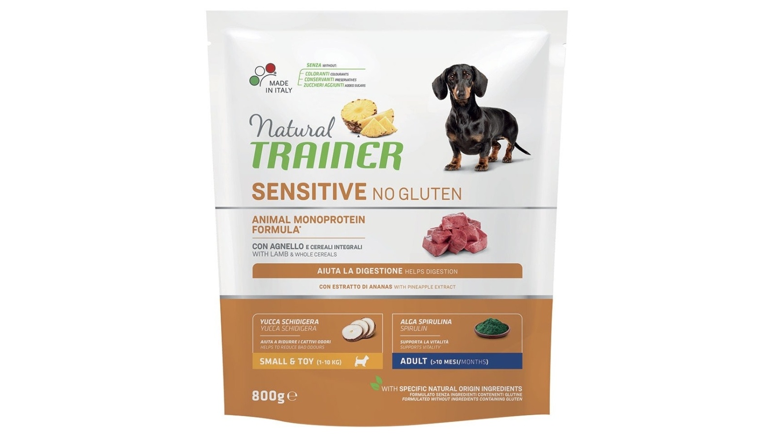 NATURAL TRAINER Sensitive hrana bez glutena jagnjetina 800g - Cene i Akcije