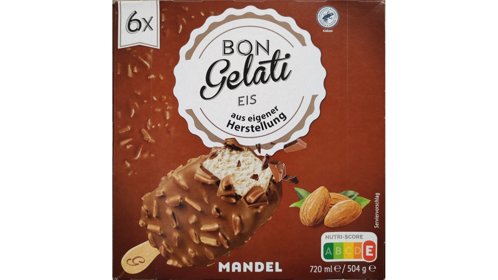 Sladoled BON GELATI sa bademom štapić 6x120ml - Cene i Akcije