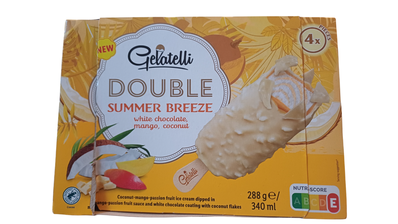 Sladoled GELATELLI dupla čokolada štapić 4x85ml - Cenoteka