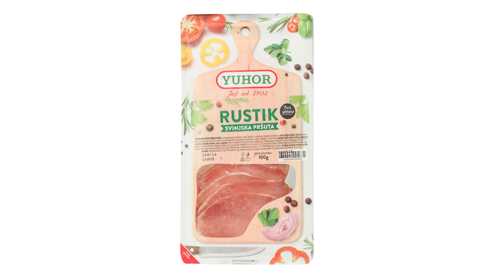 YUHOR Rustik svinjska pršuta slajs 100g - Cene i Akcije