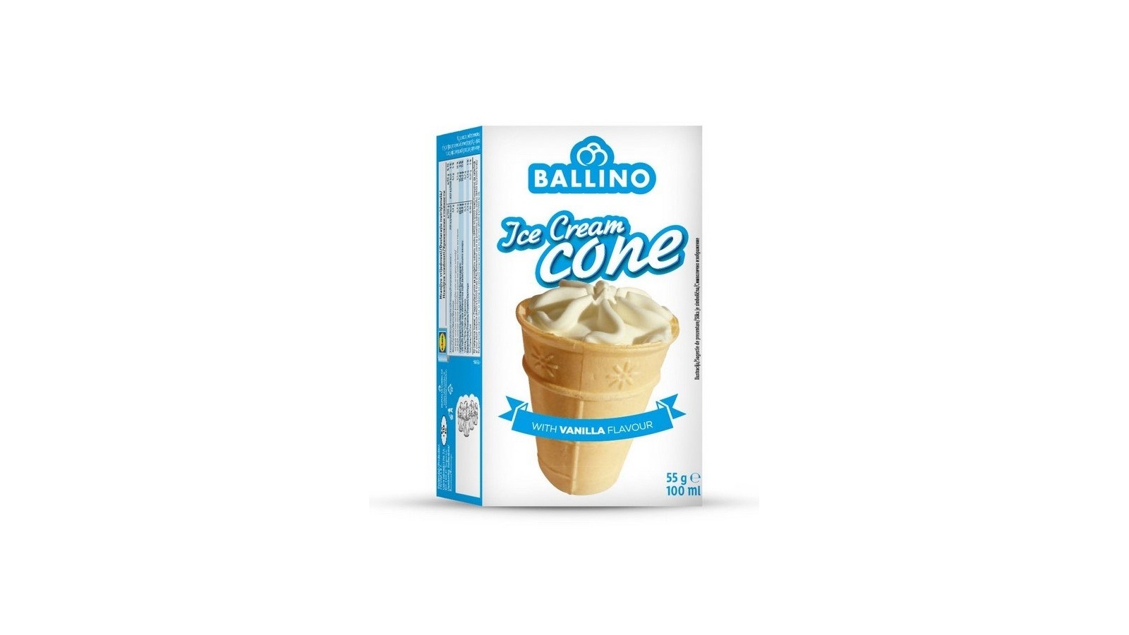 Sladoled BALLINO kornet vanila 55g - Cenoteka