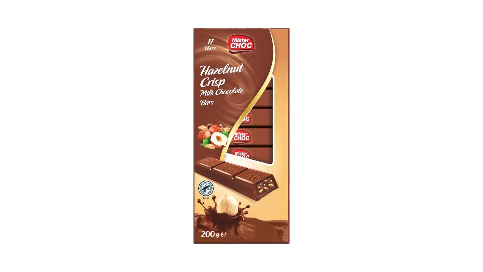Čokolada MISTER CHOC crisp lešnik 200g - Cenoteka