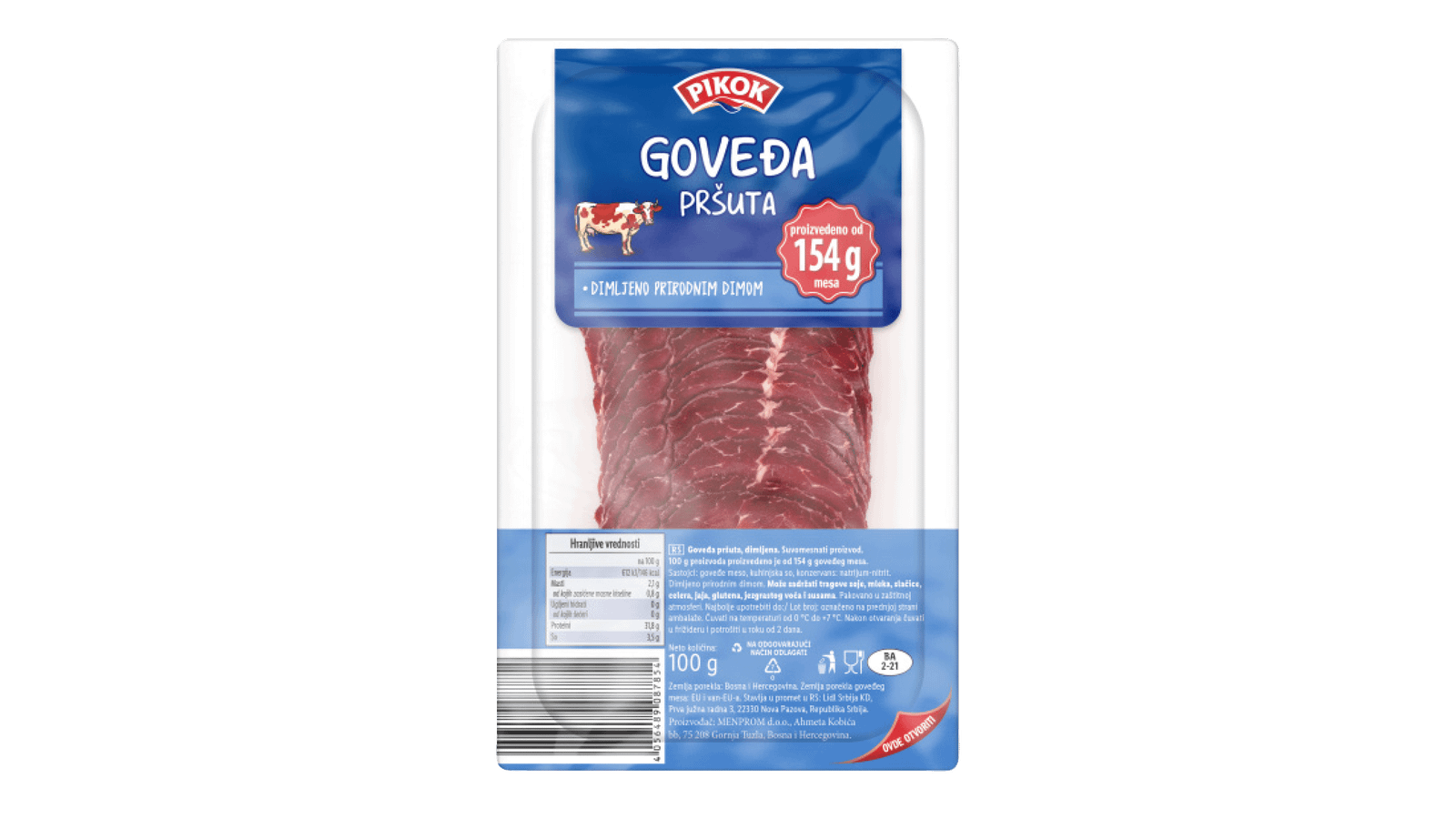 Pršuta PIKOK goveđa 100g - Cenoteka